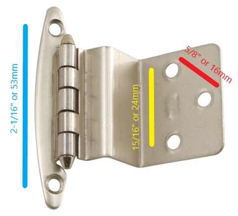 What is the distance between the two hinge holes? (3/4in. Offset Face ...